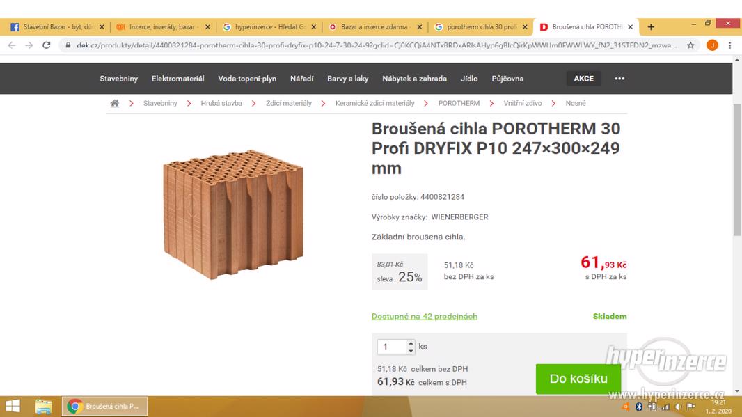 Cihly Porotherm - bazar - Hyperinzerce.cz