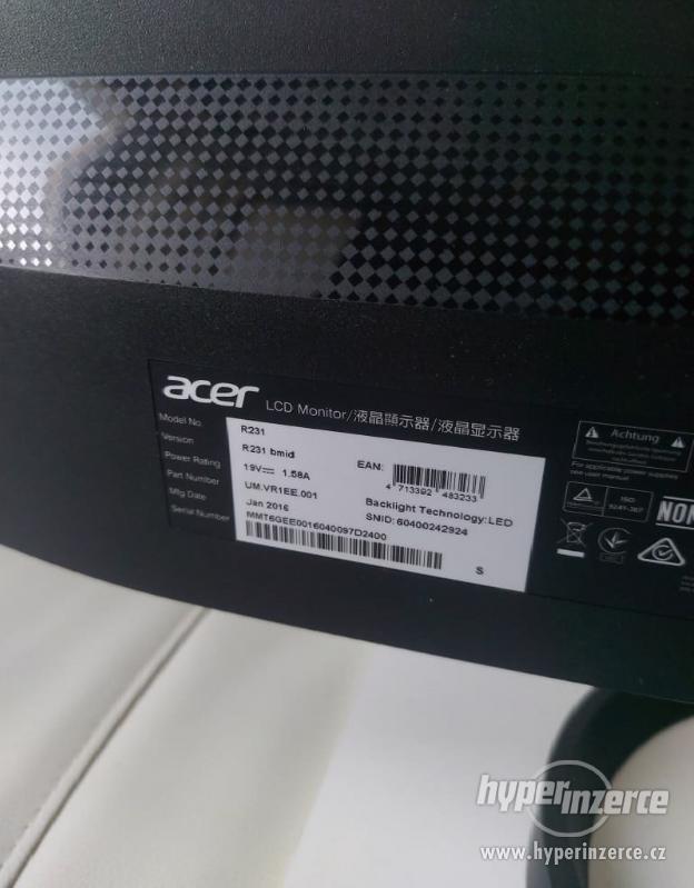 Monitor Acer R231 23 Kancelářský/Herní - bazar - Hyperinzerce.cz