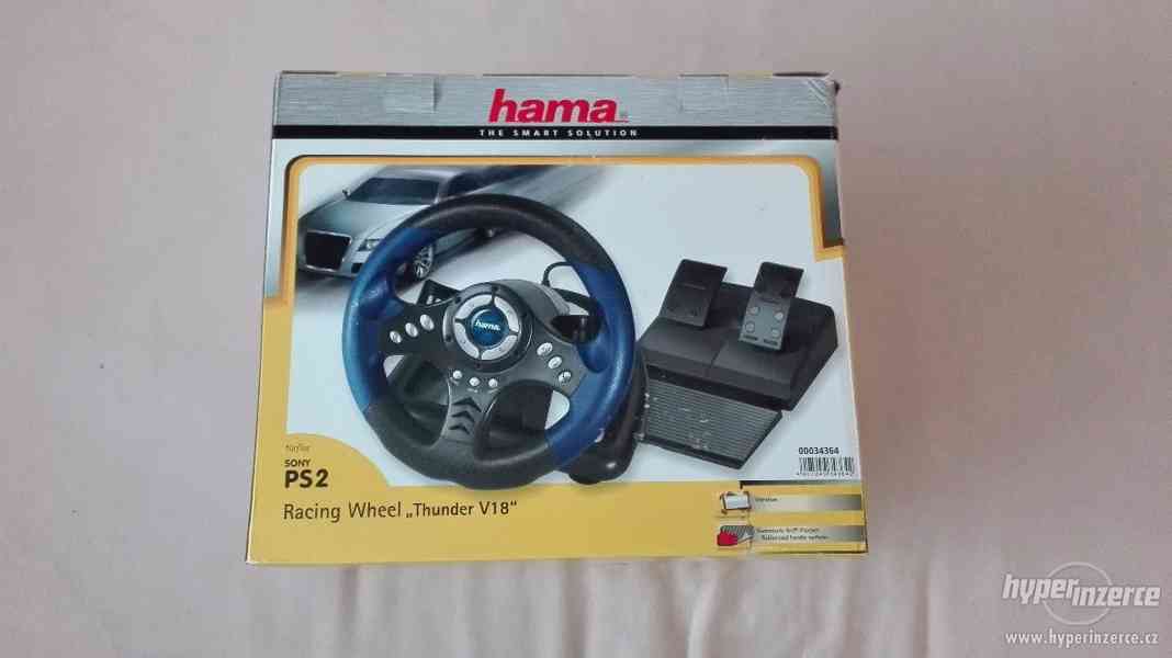 Prodám volant + pedály pro PS2 Hama Thunder V18 - bazar - Hyperinzerce.cz