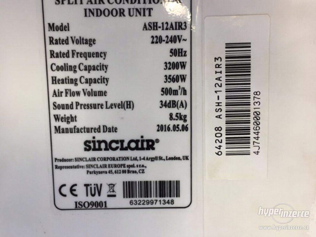 Prodám klimatizaci SINCLAIR ASH-12AIR3 - bazar - Hyperinzerce.cz