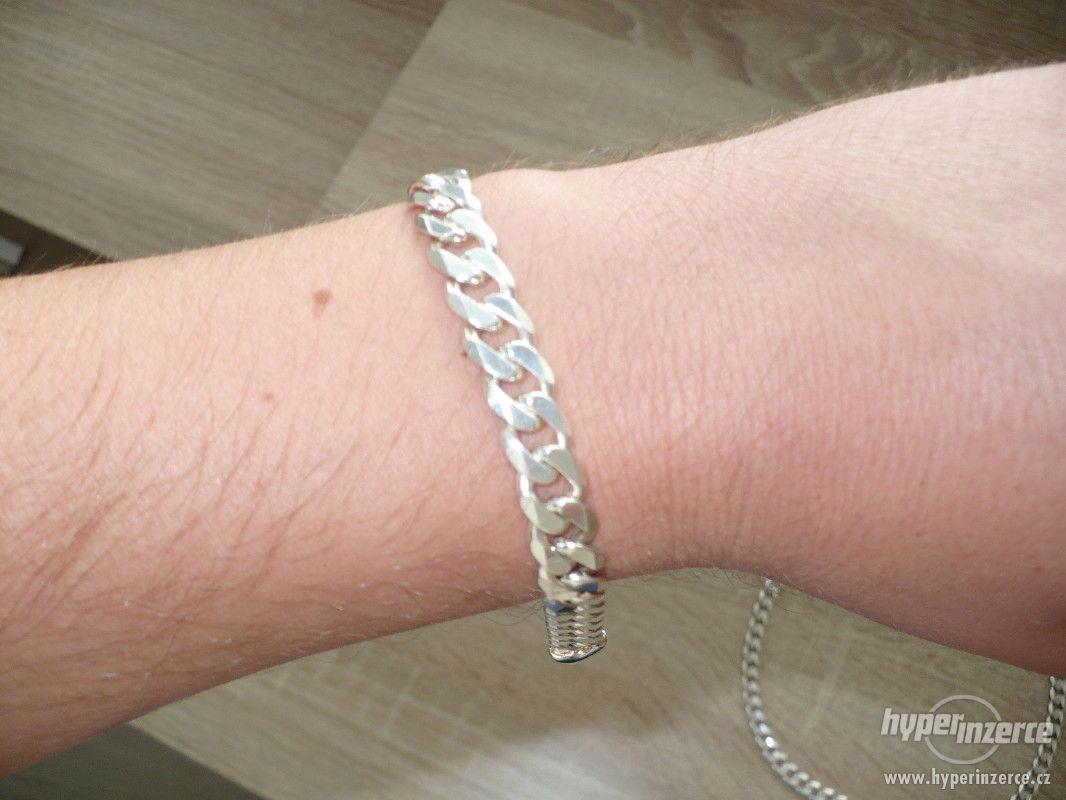 Stříbrný řetízek na ruku - bazar - Hyperinzerce.cz