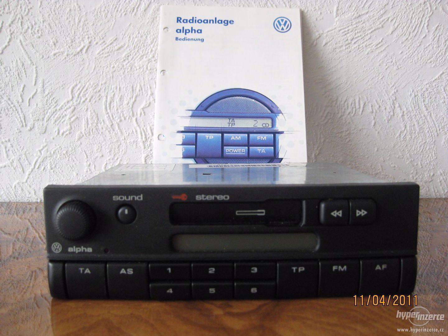 Autorádio orig.VW ALPHA+SIM karta ZDARMA!!! - bazar - Hyperinzerce.cz