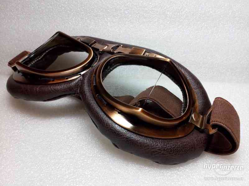 NOVÉ RETRO BRÝLE NA MOTORKU PILOT CHOPPER - bazar - Hyperinzerce.cz