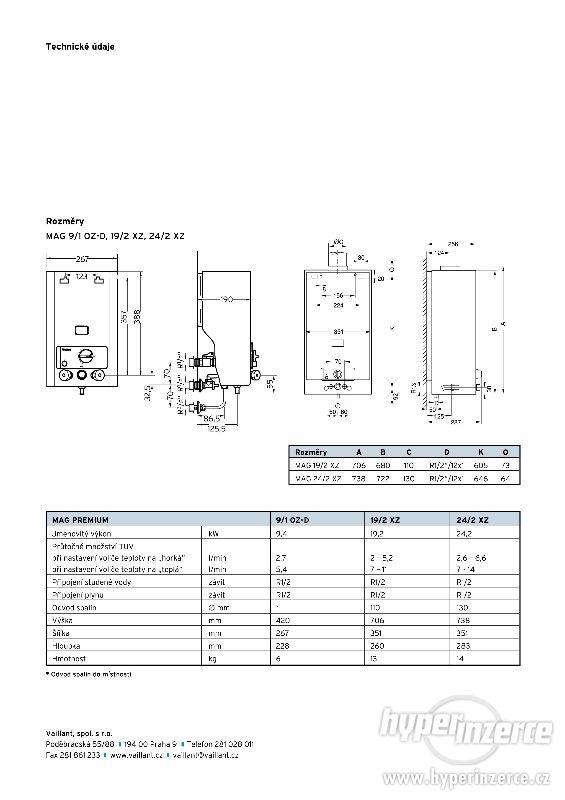Karma Vaillant Premium MAG 19/2 XZ (B11BS). - bazar - Hyperinzerce.cz
