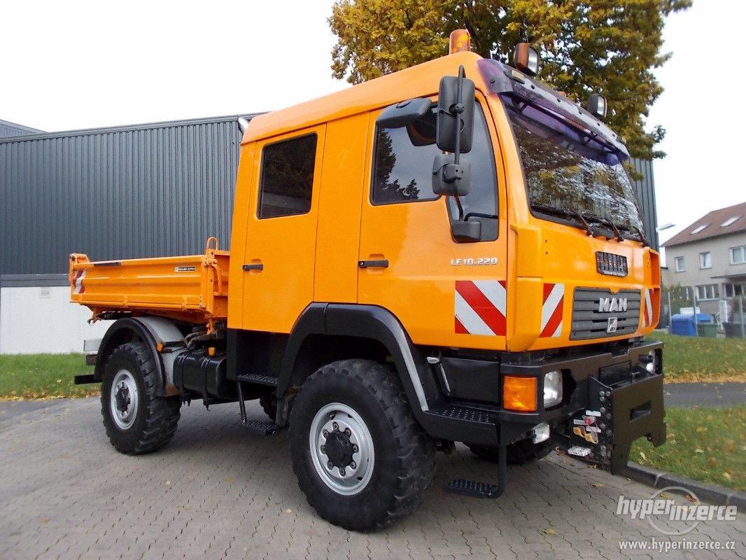 MAN LE 10.220 4x4 Sklápěč, Dvojkabina 7míst, KOMUNÁL - bazar - Hyperinzerce.cz