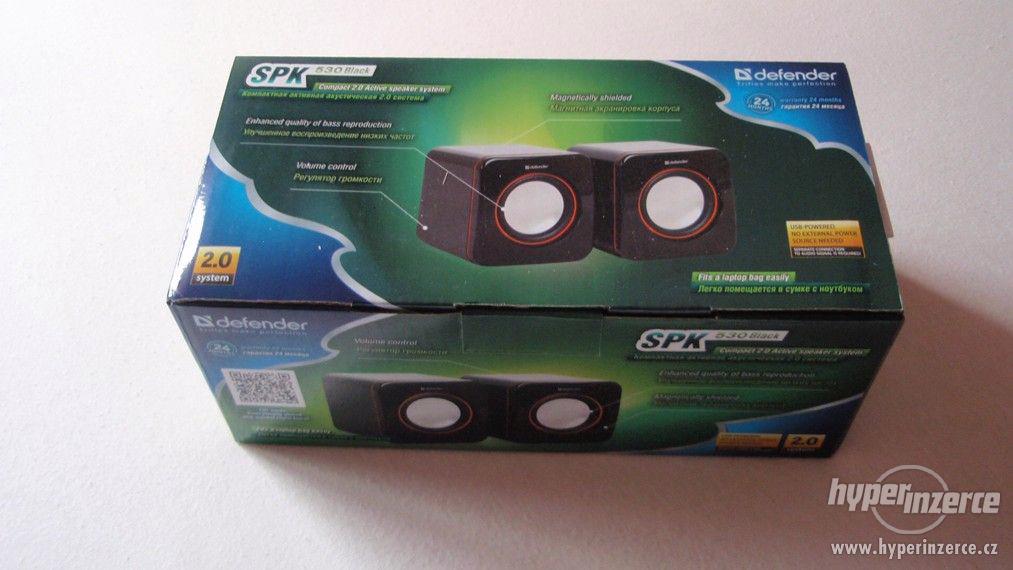 Stereo reproduktory 3,5 jack, napájení z USB, nové - bazar ...