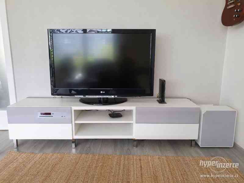 TV stolek Ikea Besta - včetně 2.1 domací kino uppleva - bazar ...