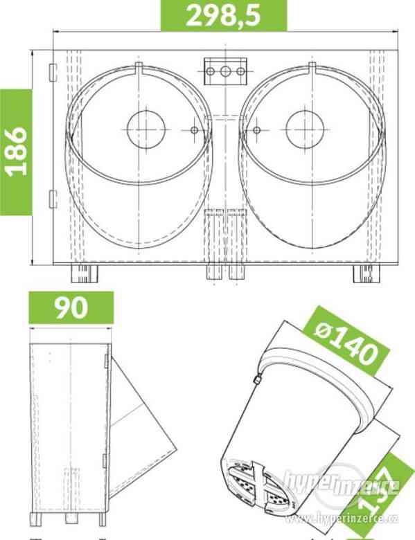 Vertikální zahrada PG14 - modul se dvěma květináči - bazar ...