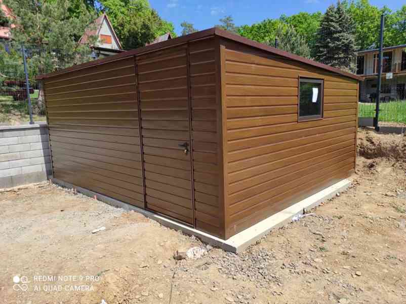 Plechova garaz, zahradni domek, plechovy sklad, dilna - bazar ...