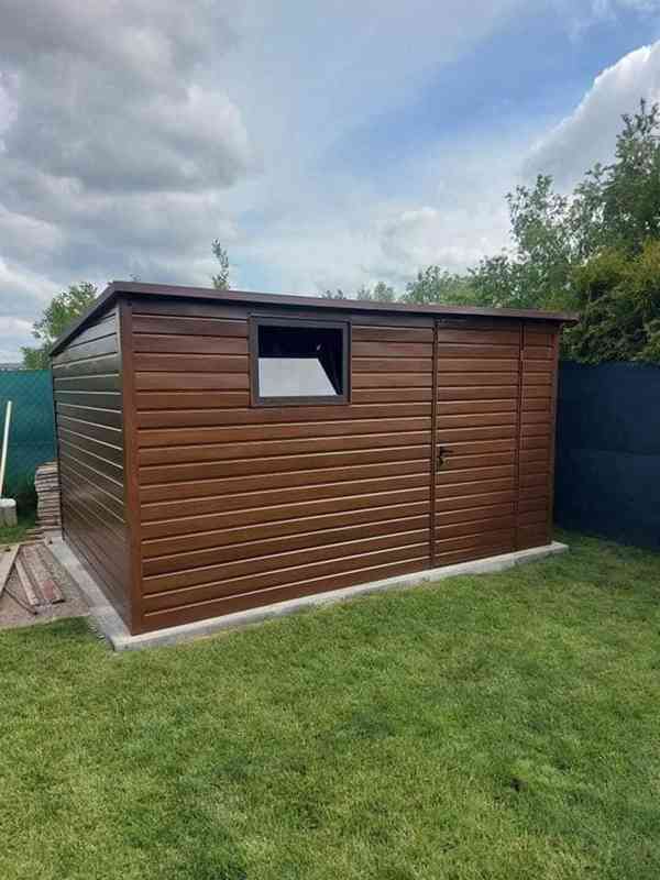 Plechova garaz, zahradni domek, plechovy sklad, dilna - bazar ...