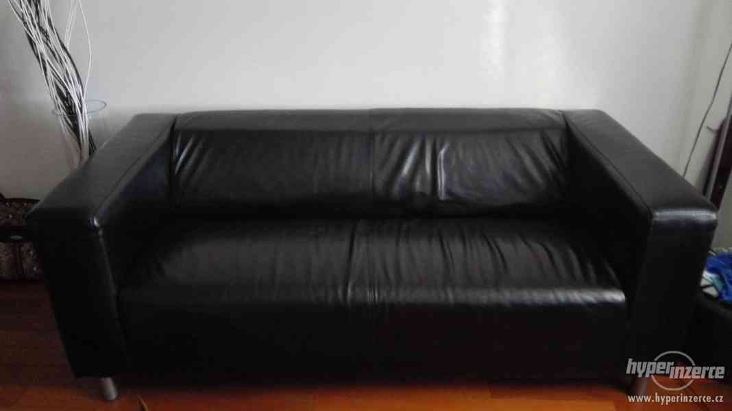 černá kožená sedačka Klippan - bazar - Hyperinzerce.cz