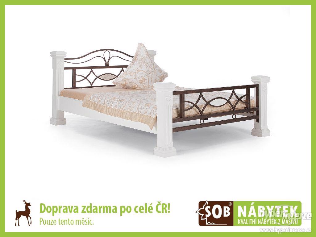 Postel 180x200, bílá postel z masivu - bazar - Hyperinzerce.cz