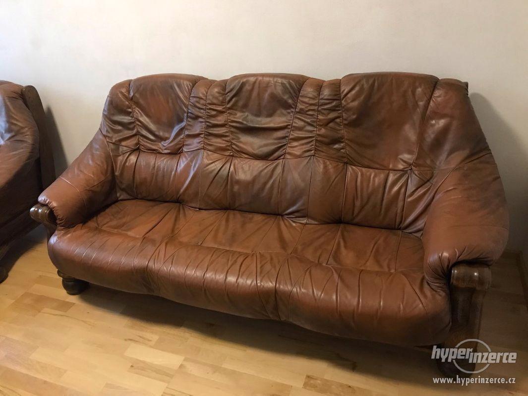 kožená sedačka rustikální - bazar - Hyperinzerce.cz