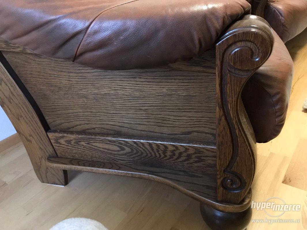kožená sedačka rustikální - bazar - Hyperinzerce.cz