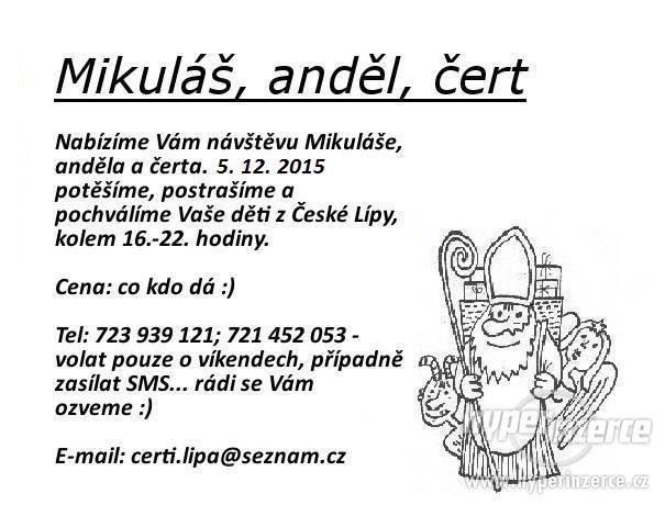 Mikuláš, čert, anděl - bazar - Hyperinzerce.cz
