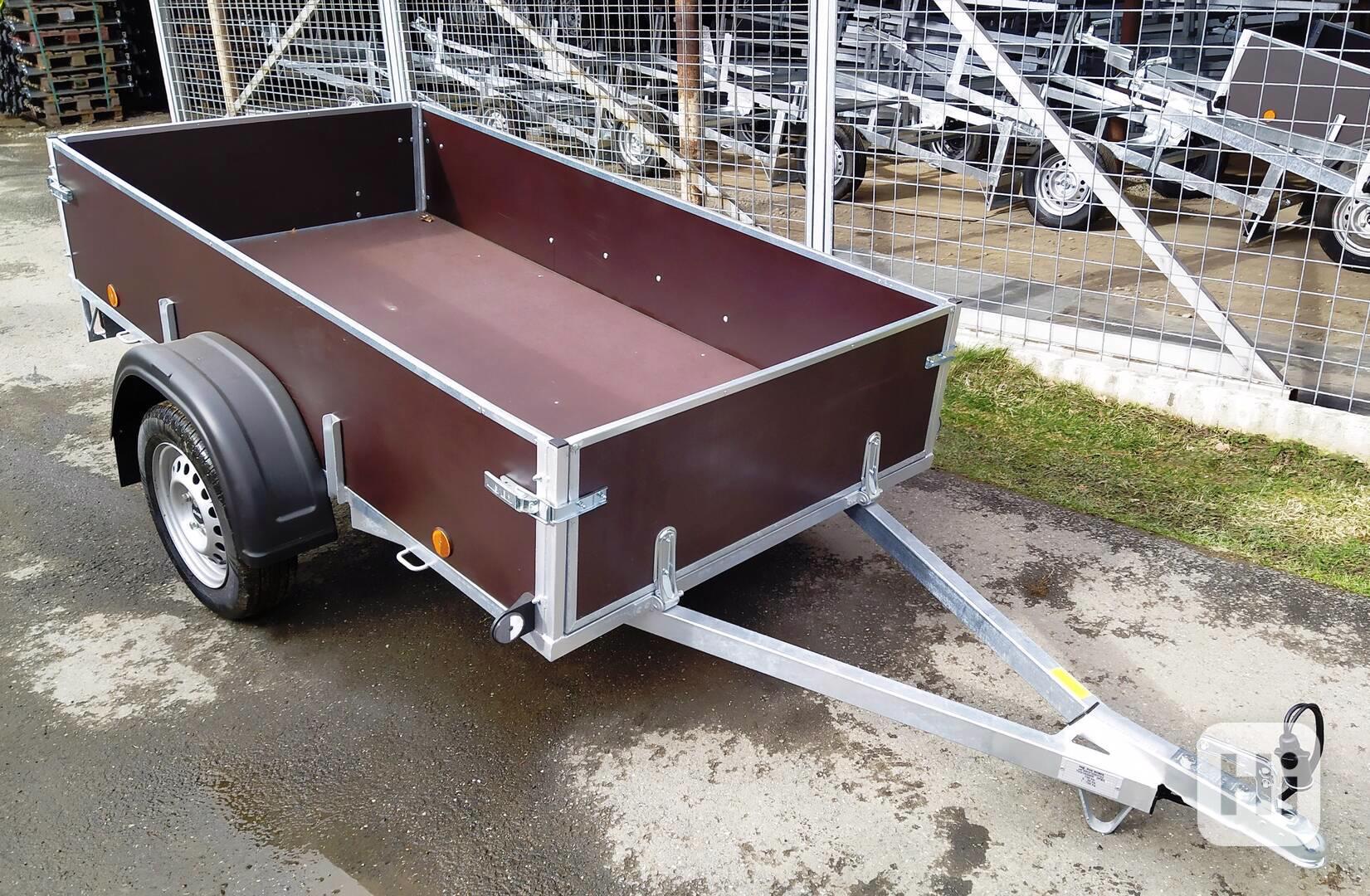 Privesny vozik preklizkovy 225x120 cm bocnice 40cm, obe cel - bazar ...