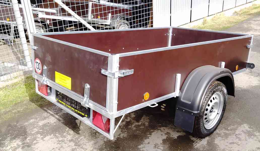 Privesny vozik preklizkovy 225x120 cm bocnice 40cm, obe cel - bazar ...