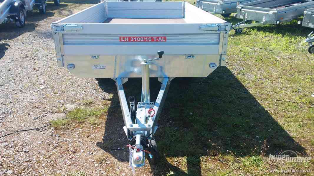 AKCE!!! Brzděný přívěsný vozík, valník 310x160cm, 2,7t - bazar ...