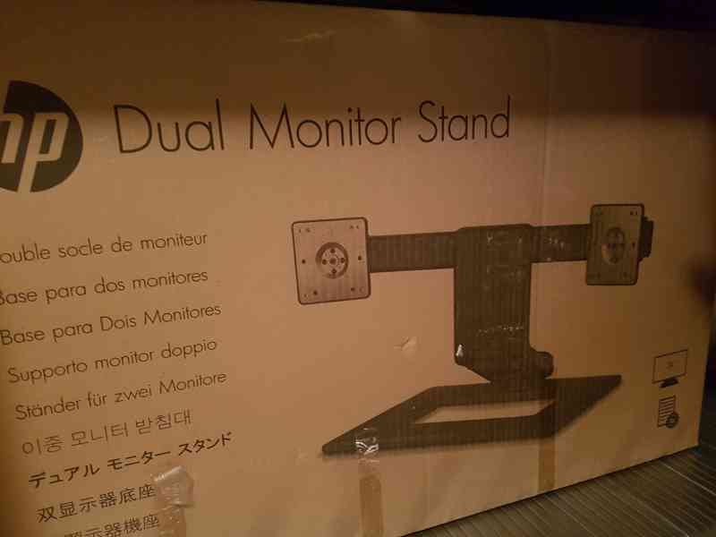 STOJAN HP Adjustable Dual Monitor Stand - bazar - Hyperinzerce.cz