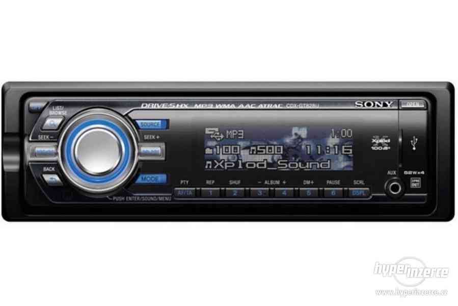 Sony CDX-GT828U, MP3/USB/AAC, X-plode 100dB, tříbarevný - bazar ...