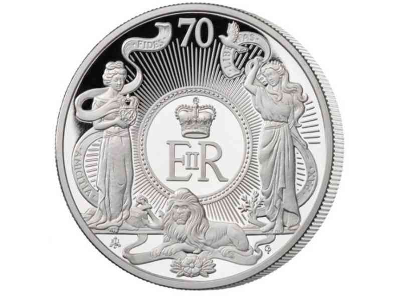 Prodej raritní stříbrné mince, Alžběta Ii,platinum, proof. - bazar ...