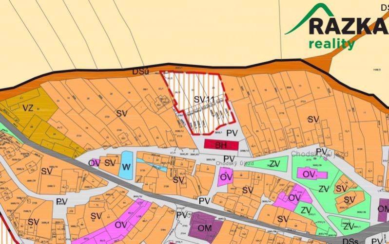 Stavební pozemek (1154 m2) Chodský Újezd, okr. Tachov - bazar - Hyperinzerce.cz