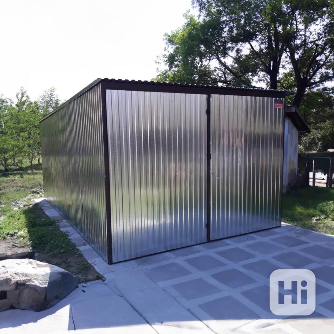 Plechová garáž 3x5m spád do zadu - bazar - Hyperinzerce.cz