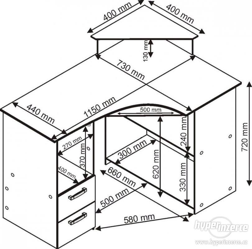 5 BAREV - ROHOVÉ PC STOLY - DOPRAVA ZDARMA ! - bazar - Hyperinzerce.cz
