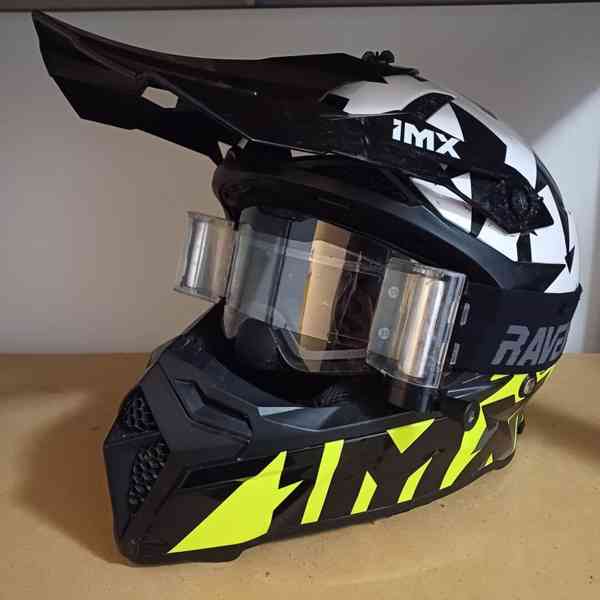 Motokrosová přilba IMX + brýle Raven - bazar - Hyperinzerce.cz