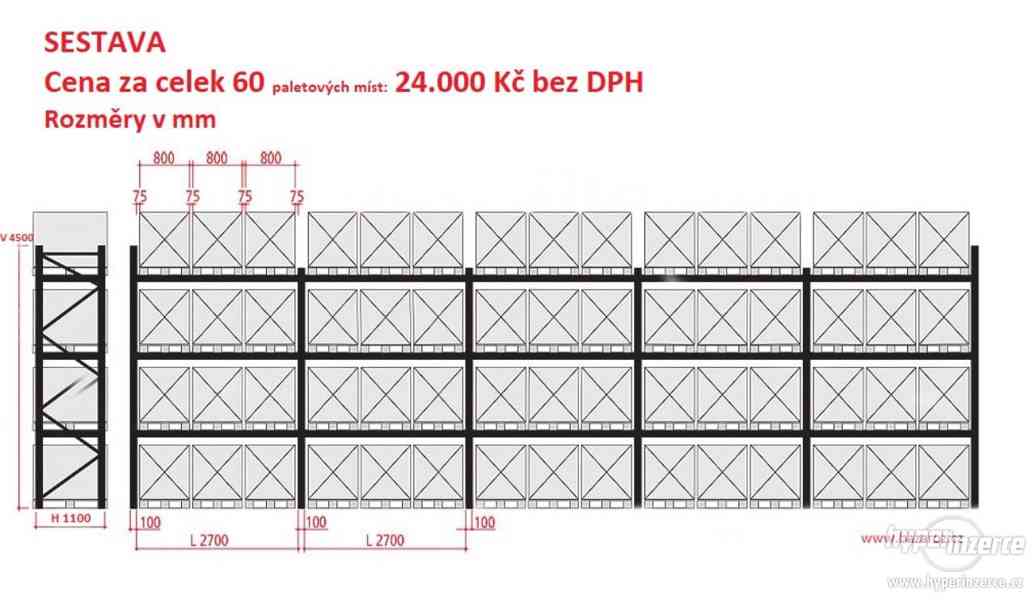 Paletový REGÁL výška 450 cm, 3 patra - BAZAR - bazar - Hyperinzerce.cz