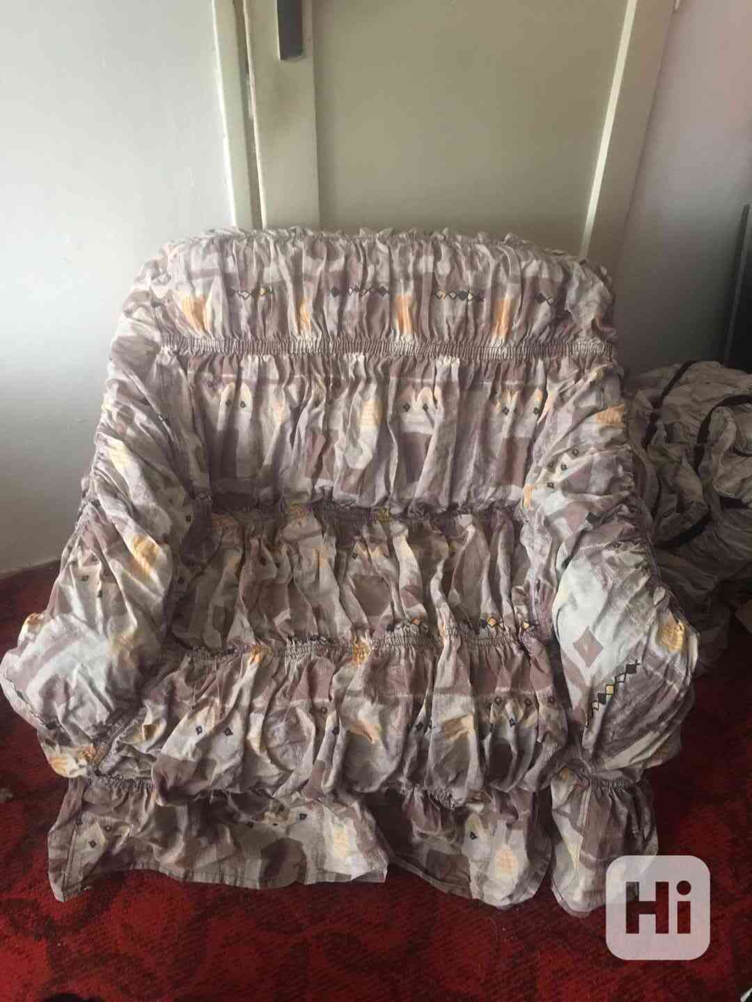 Potahy na sedací soupravu dvousedák + 2 křesla - bazar - Hyperinzerce.cz