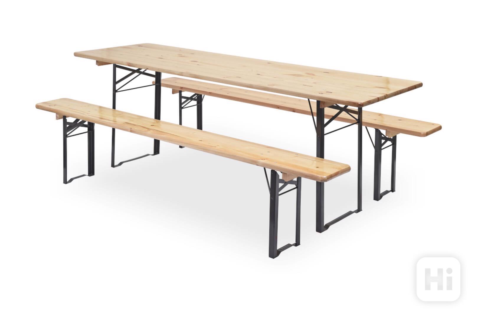 PIVNÍ SET WOODY STRONG 220X70 CM - bazar - Hyperinzerce.cz