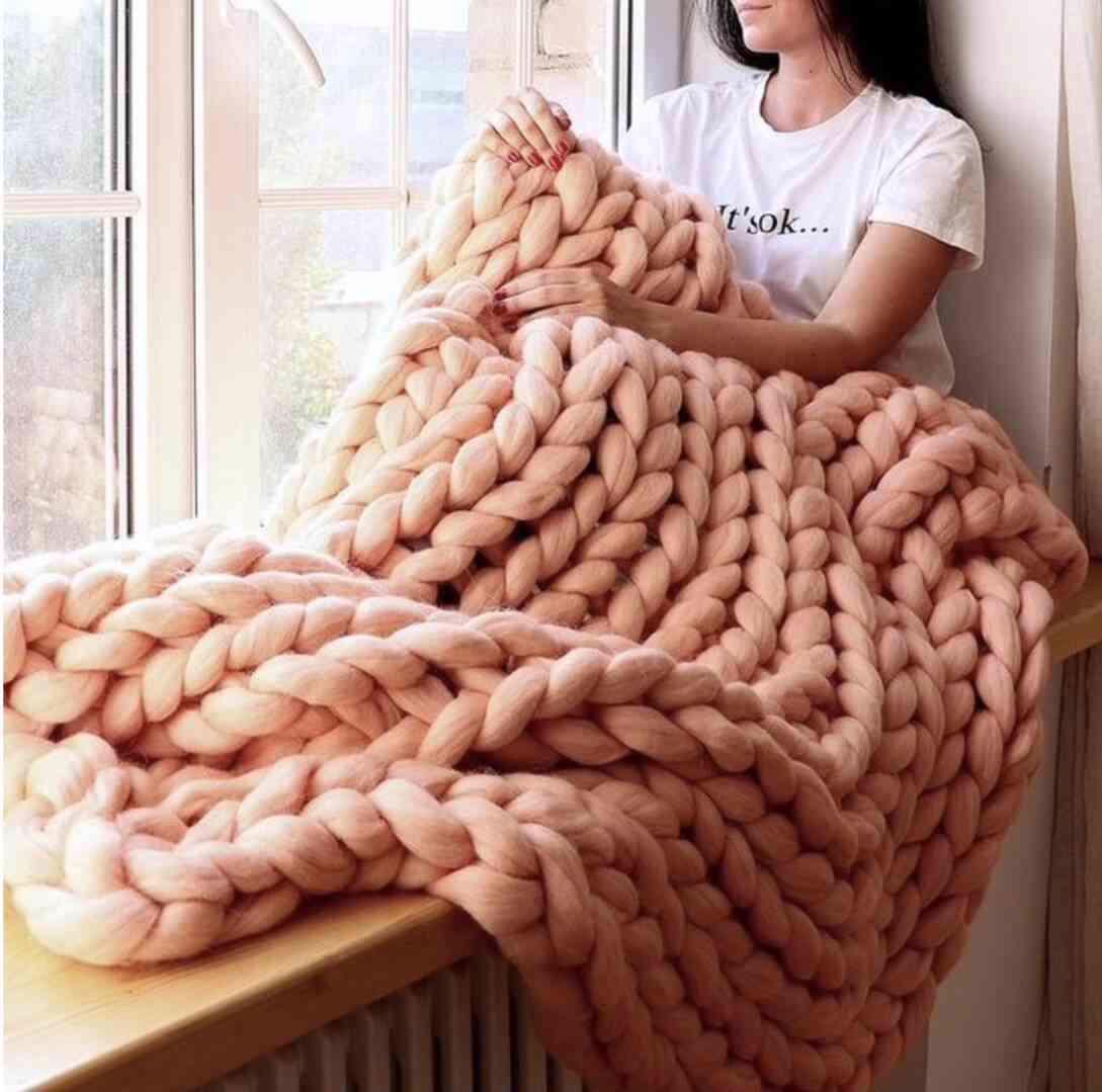 Ručně pletené deky z Merino vlny - bazar - Hyperinzerce.cz