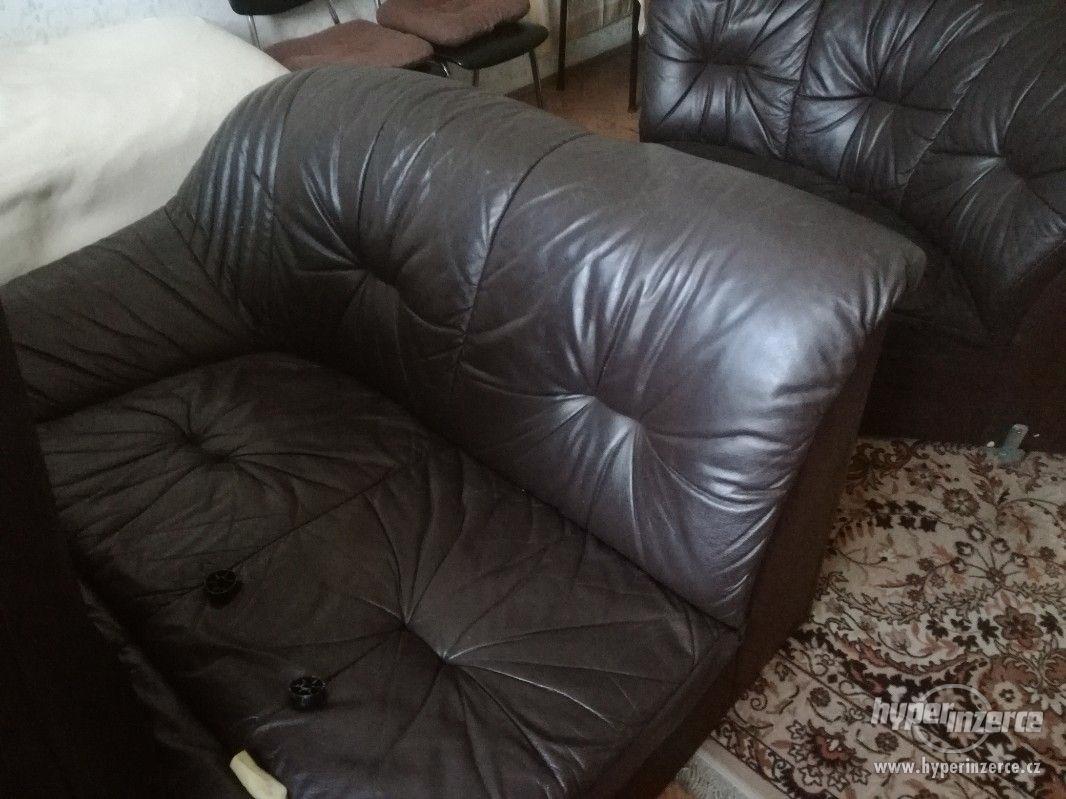 Kozena sedacka "L" + křeslo - bazar - Hyperinzerce.cz