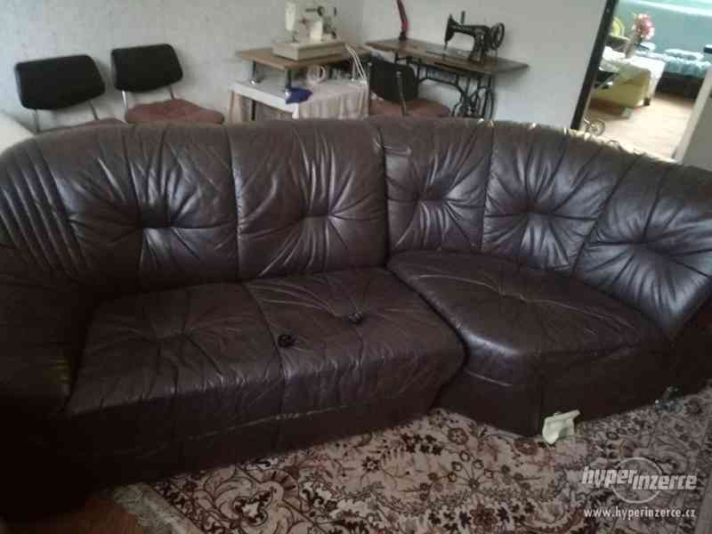 Kozena sedacka "L" + křeslo - bazar - Hyperinzerce.cz
