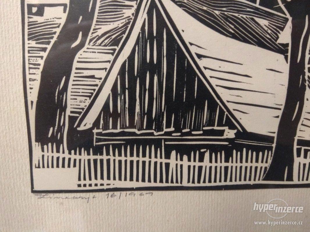 Originál obraz linoryt Grossmann Václav aukce 700 Kč - bazar ...