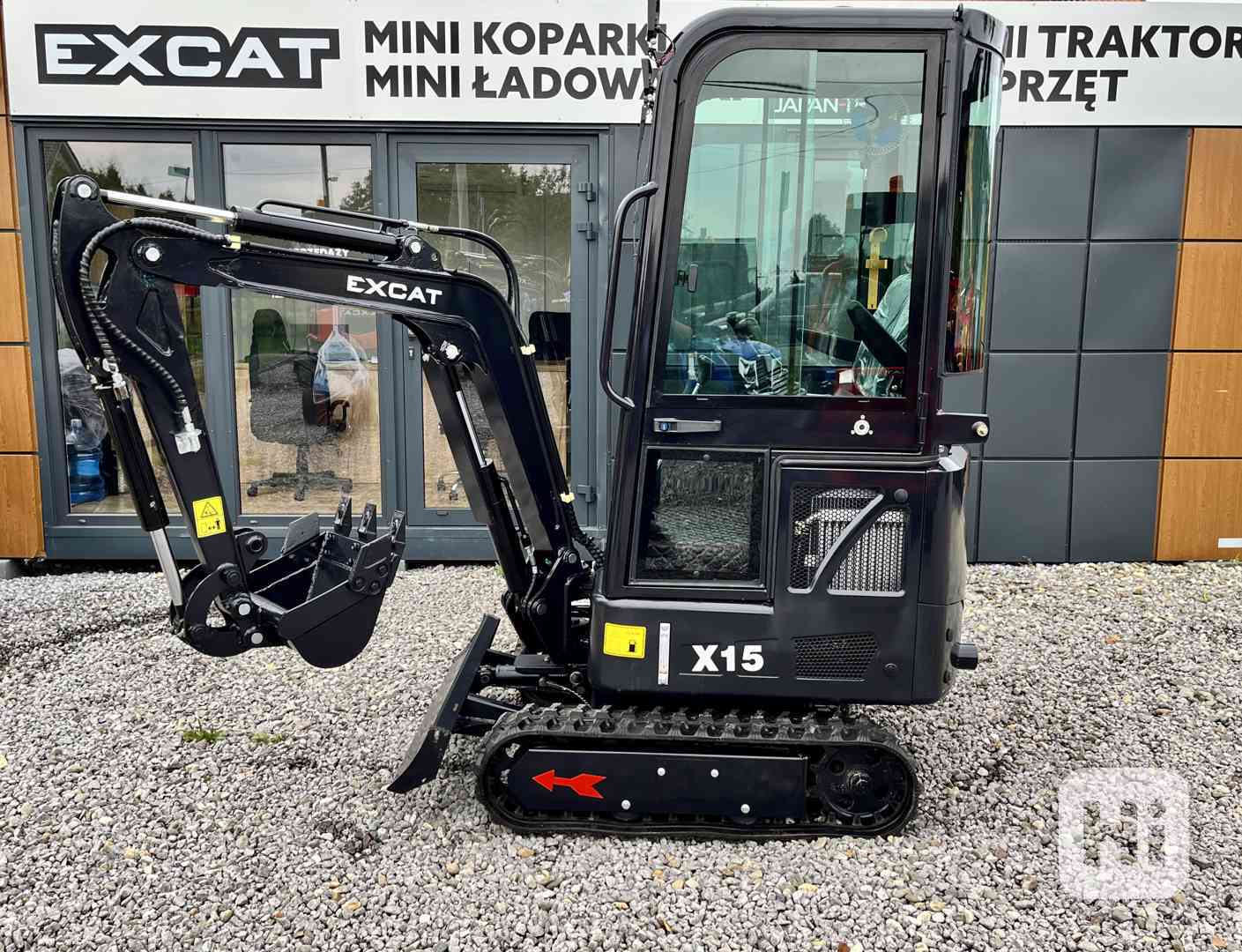 Nové Minibagr EXCAT X15, váha 1,5T, Joystick, Kabina, ČERNÁ - bazar ...