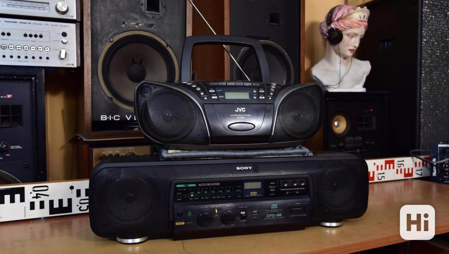 SONY CFD-68 CD radiomagnetofon, JVC RC-EZ55B - bazar - Hyperinzerce.cz