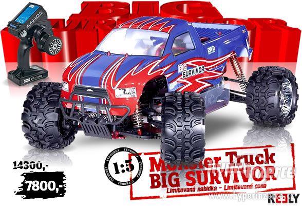 1:5 Benzínový RC model Monstertruck Big Survivor 2WD RtR 2.4 - bazar ...