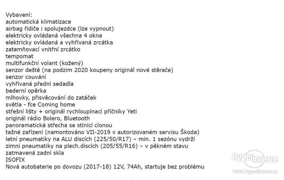 Škoda Yeti 1,4 TSi, 90 kW, bílý - bazar - Hyperinzerce.cz