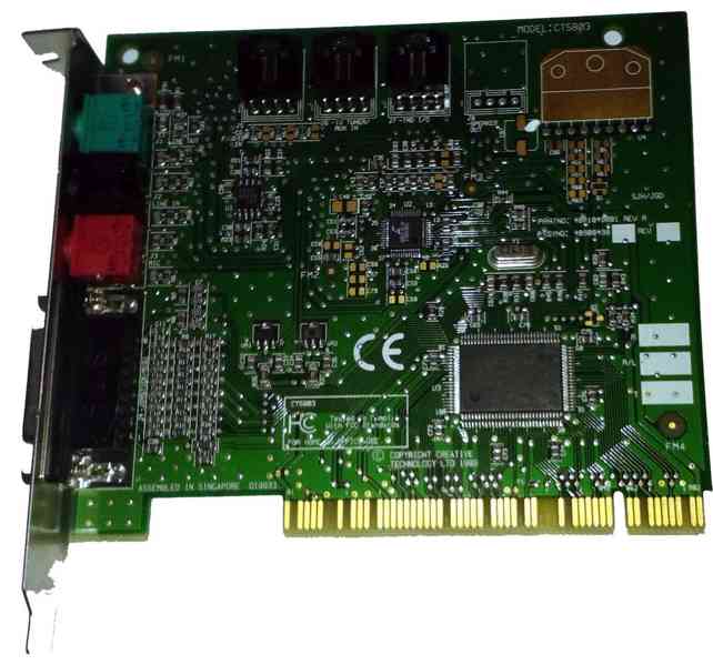 zvuková karta Creative Labs PCI CT5803 - bazar - Hyperinzerce.cz