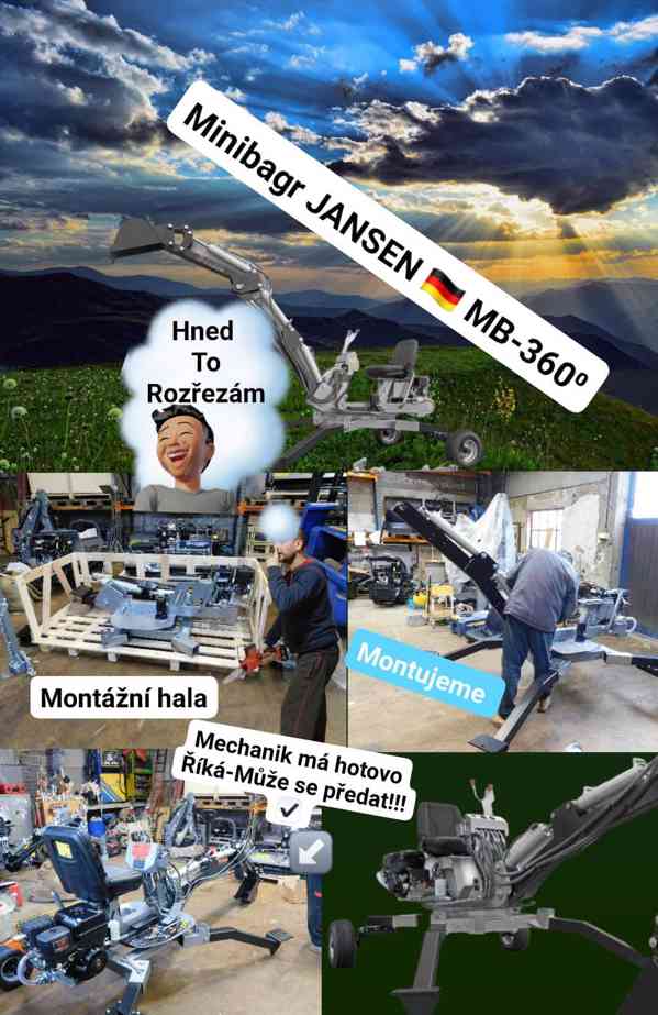 Minibagr Jansen MB-360° - bazar - Hyperinzerce.cz