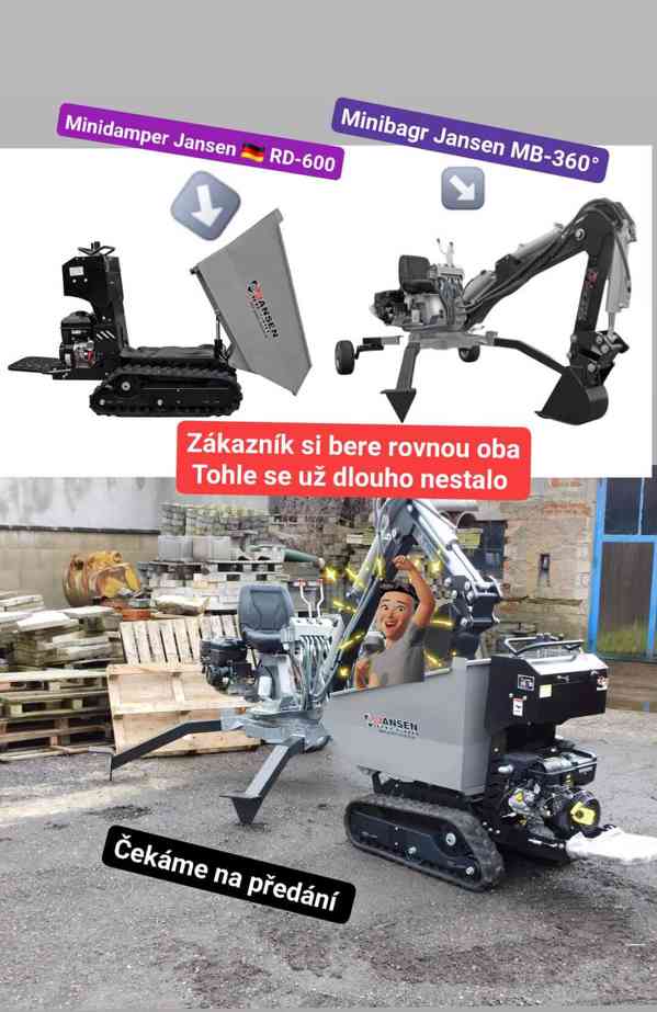 Minibagr Jansen MB-360° - bazar - Hyperinzerce.cz