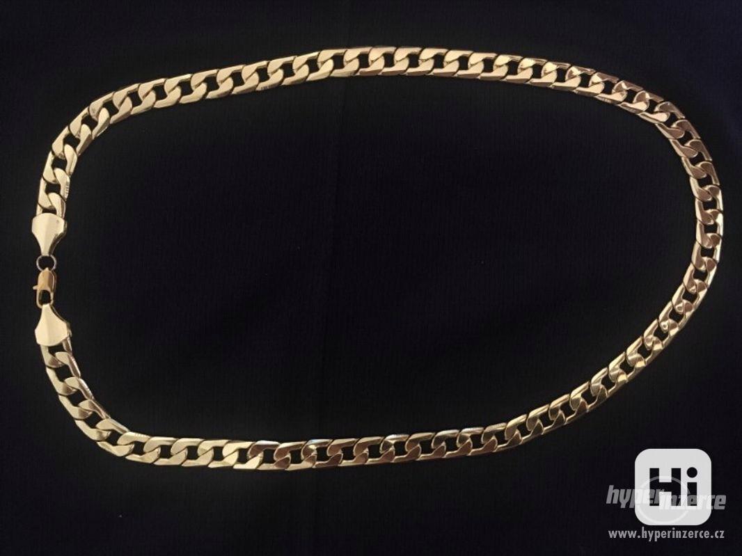 Řetízek masivní zlacený 18 Karátovým zlatem. - bazar - Hyperinzerce.cz