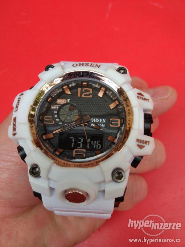 Hodinky Quartz+Digitál g-shock style bílé Ohsen - bazar - Hyperinzerce.cz