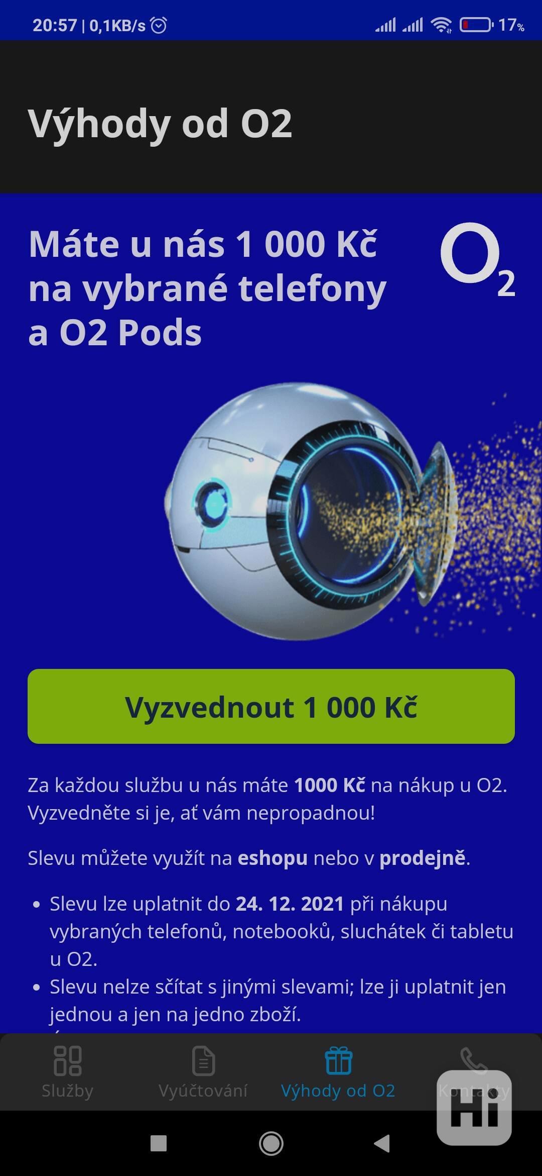 Slevový kód O2 (voucher) - bazar - Hyperinzerce.cz