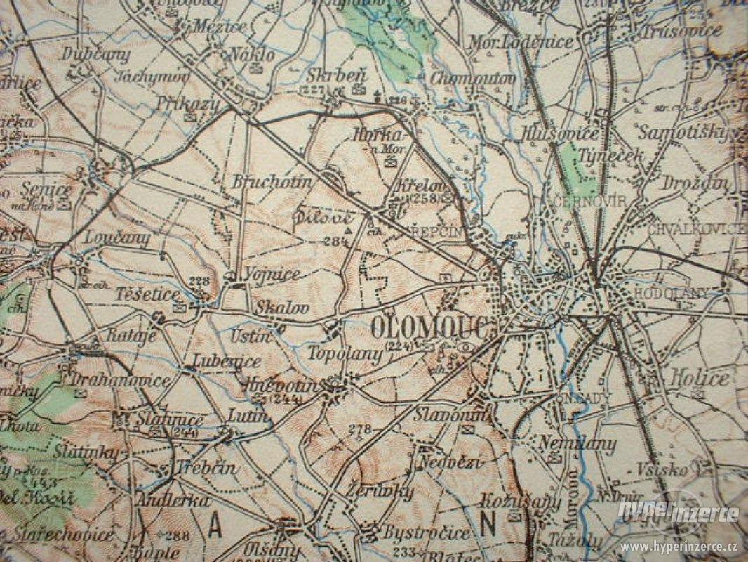 Dvě prvorepublikové mapy - Východní Čechy a Severní Morava - bazar ...