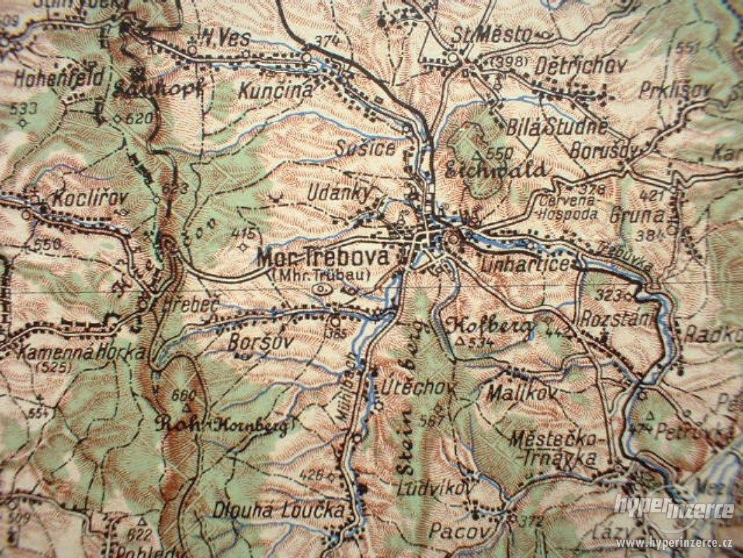 Dvě prvorepublikové mapy - Východní Čechy a Severní Morava - bazar ...