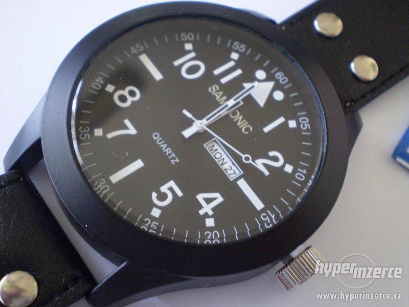 letecké hodinky SAMSONIC veliký ciferník 50mm - bazar - Hyperinzerce.cz