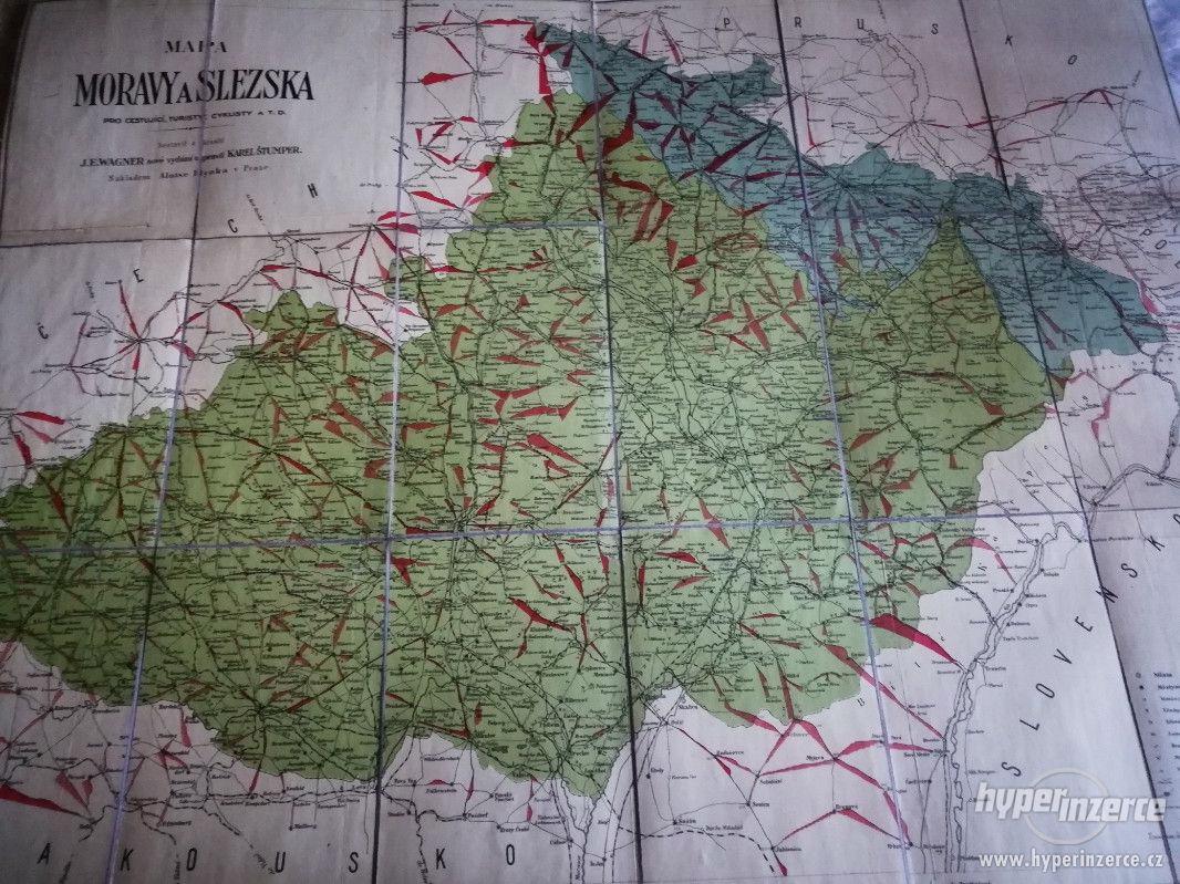 Mapa Moravy a Slezska pro cestující, turisty, cyklisty - bazar ...